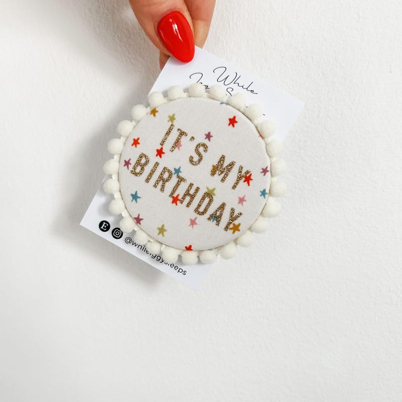 First Birthday Badge - Etsy UK