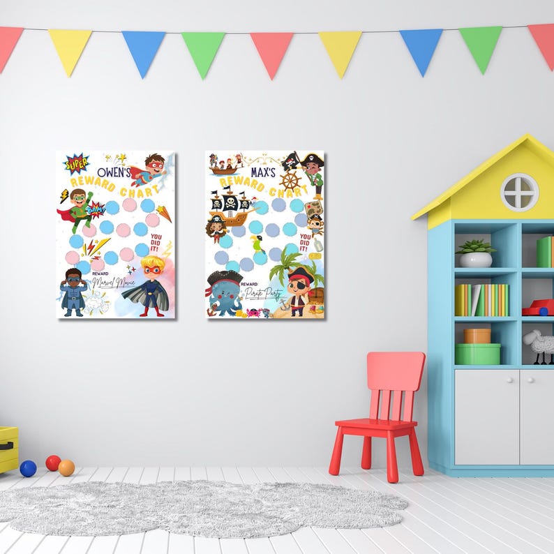 Personalised Reward Chart | Superhero Theme Behaviour Chart | A4 / A3 ...