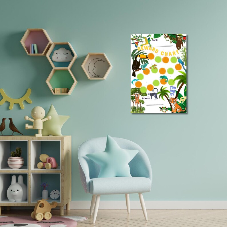Printable Reward Chart | Rainforest Theme | A4 / A3 Digital Download - Etsy