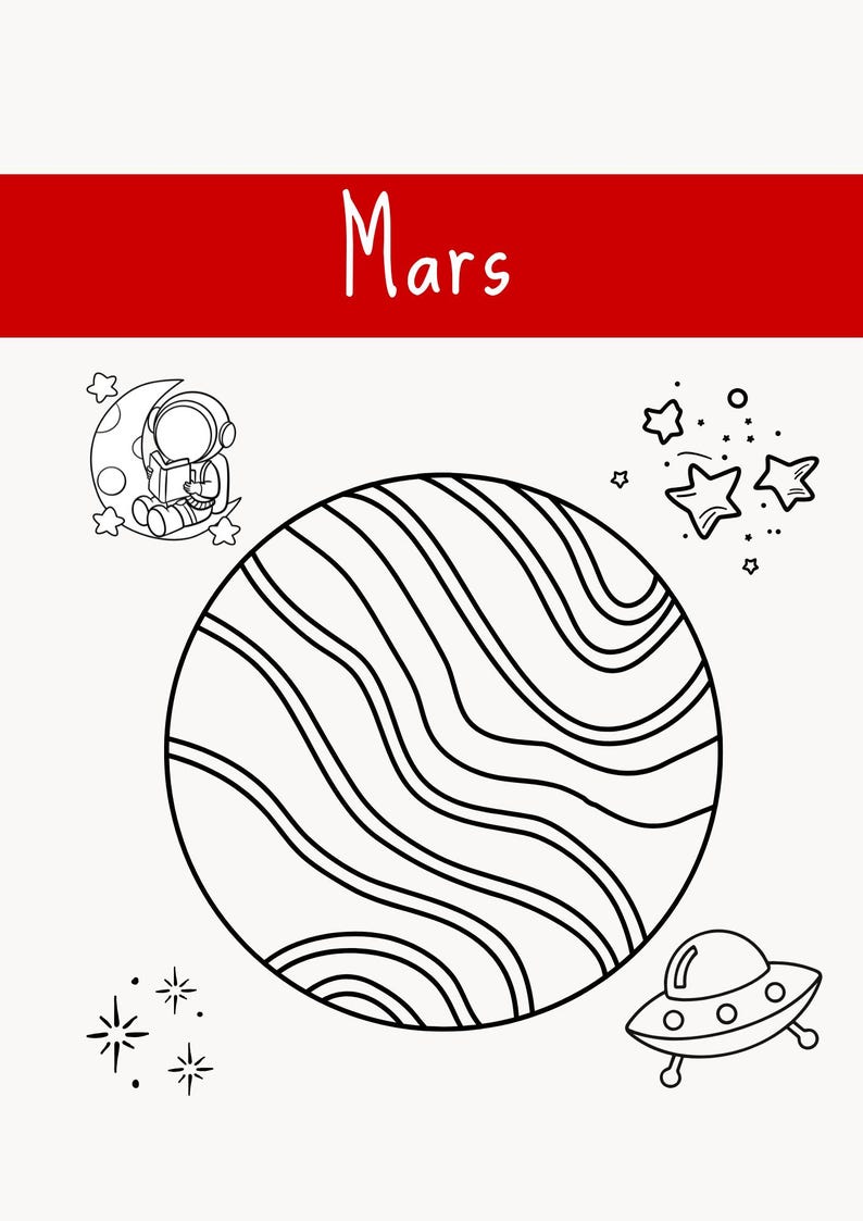 Space Colouring Pages | 28 Pages for Kids | Instant Digital Download - Etsy