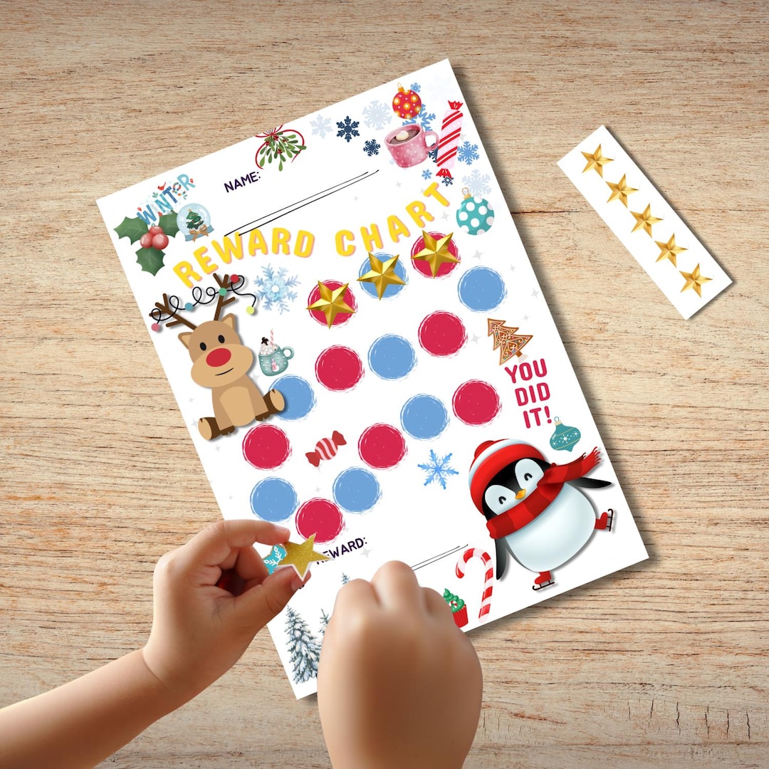 Printable Reward Chart | Winter Time Theme | A4 / A3 Digital Download ...