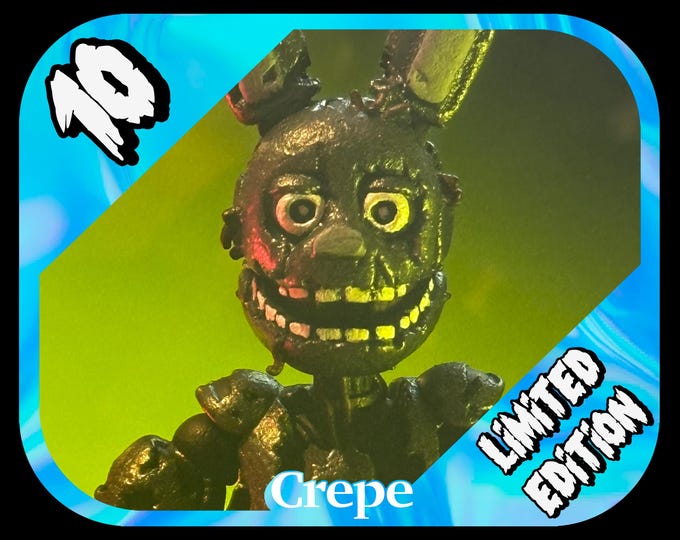 FNAF LIMITED EDITION | Dark Springtrap Custom Retro Action Figure - Etsy