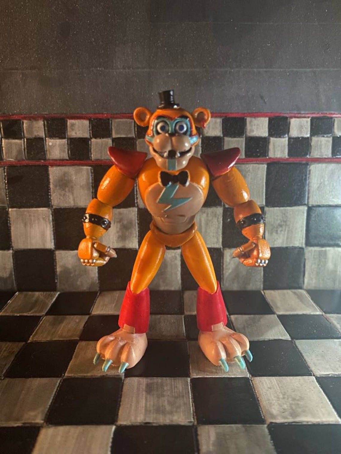Fnaf Wave 1 Glamrock Freddy Custom Action Figure Etsy Canada