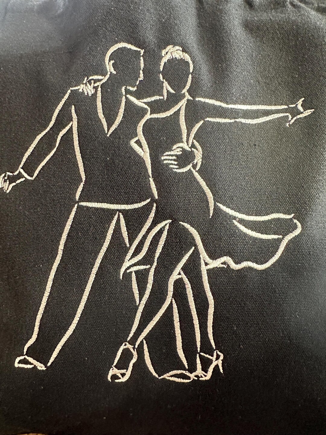 Ballroom Dancers Machine Embroidery Design Dancing Couple Outline ...