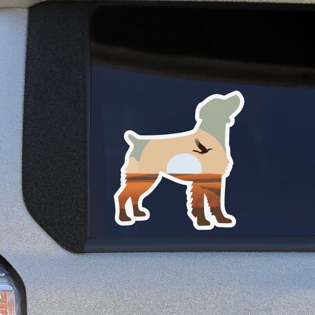 Brittany Spaniel Car Window Decal, Vinyl Waterproof Decal, Bumper ...