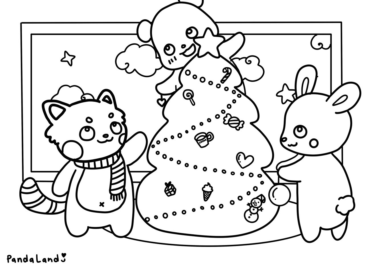 Cute Christmas Holiday Winter Animal Coloring Sheet Activity Pages ...