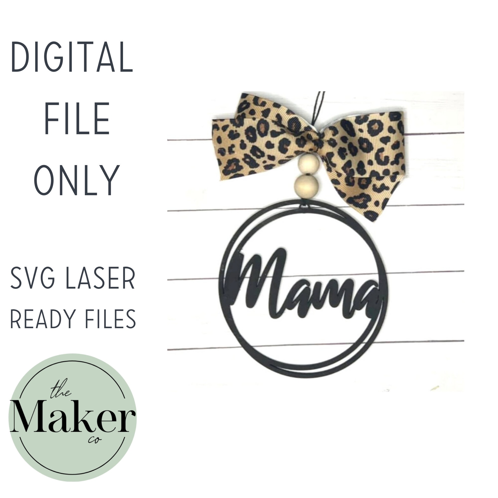 Mama Car Charm | Car Charm| Keychain Laser Cut File SVG | Mother's Day ...