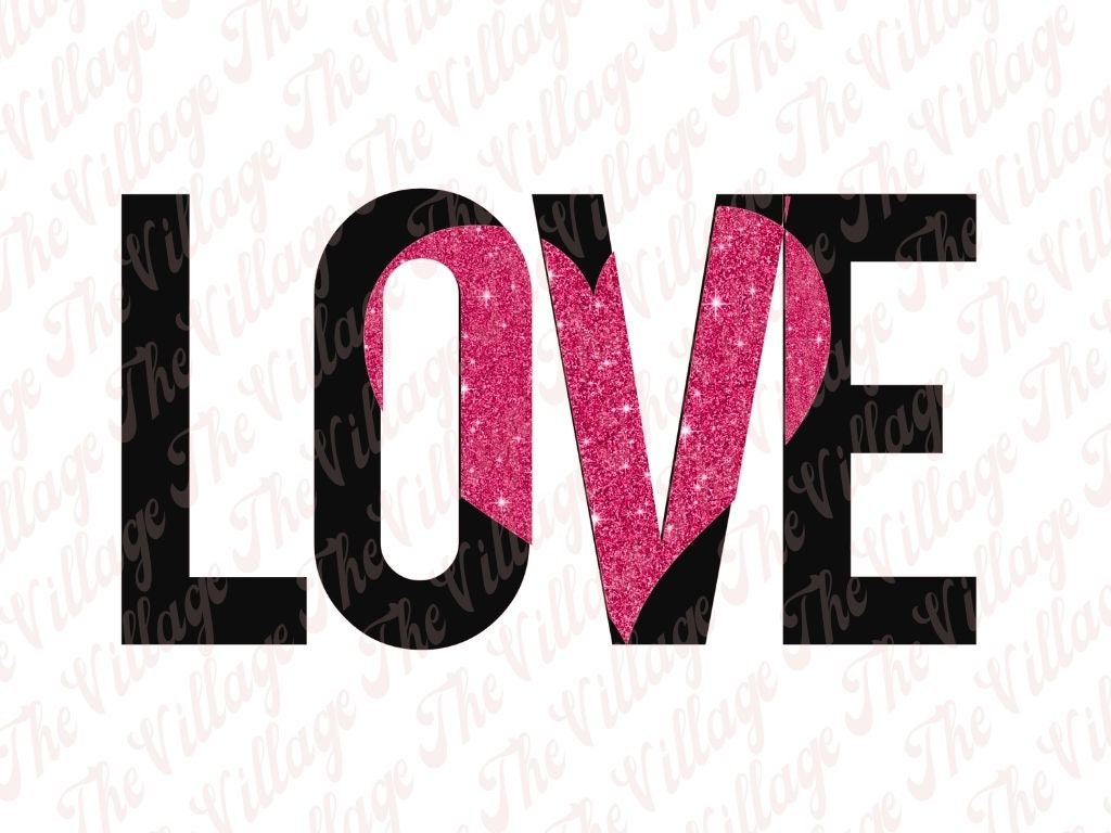 LOVE PINK HEART, Sublimation, Png, Digital Download - Etsy