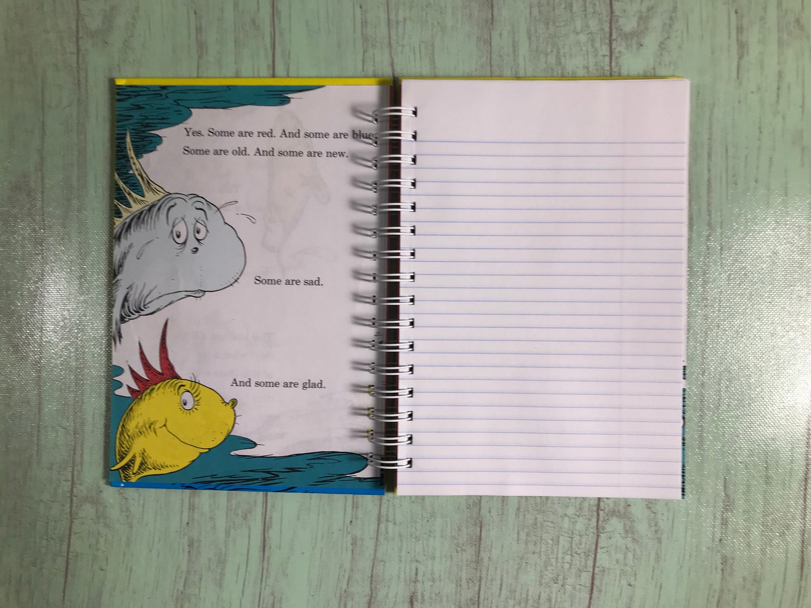 Dr Seuss One Fish Two Fish Book Journal Storybook Journal Dr | Etsy