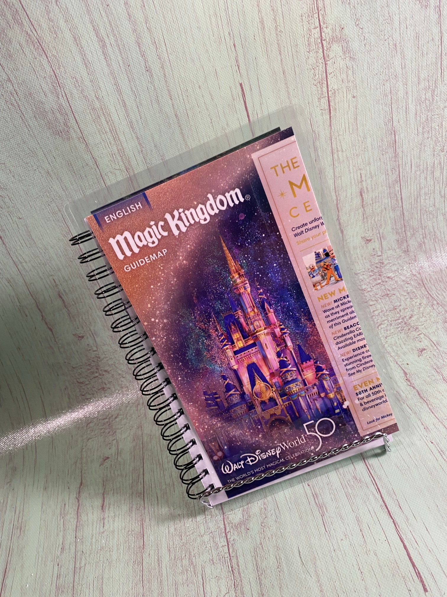 Theme Park Map Notebook Recycled Map Disney Map Magic - Etsy