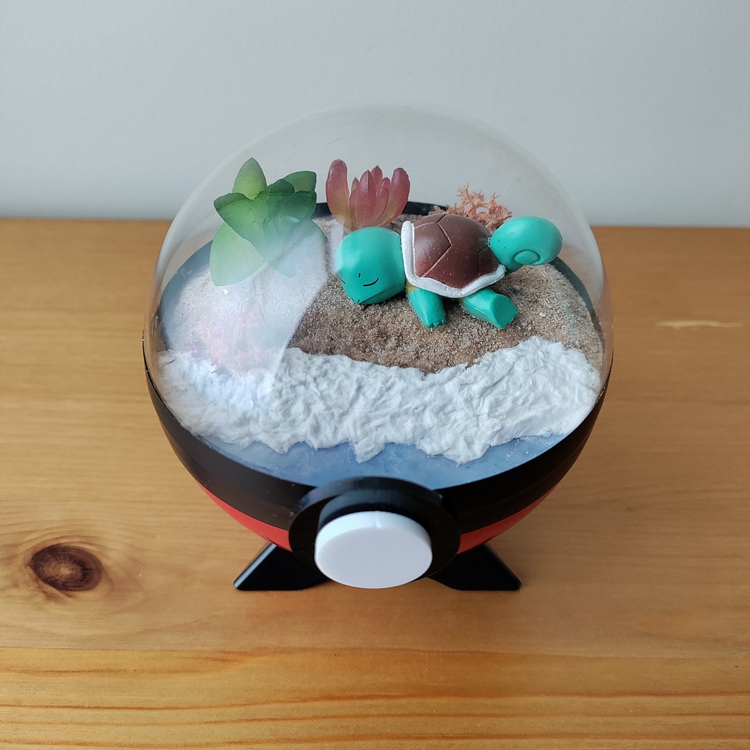 Squirtle Pokemon Terrarium / Pokeball / Diorama, Cute Handmade Geeky ...