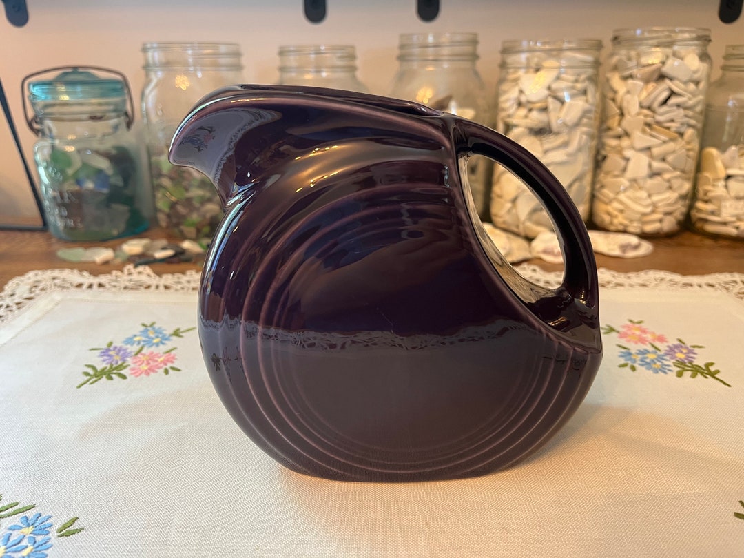 Fiestaware Plum Small Disc Pitcher, 64 Oz - Etsy