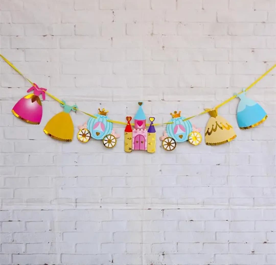 Princess Banner for Birthday Party, Princess Themed Birthday Party ...