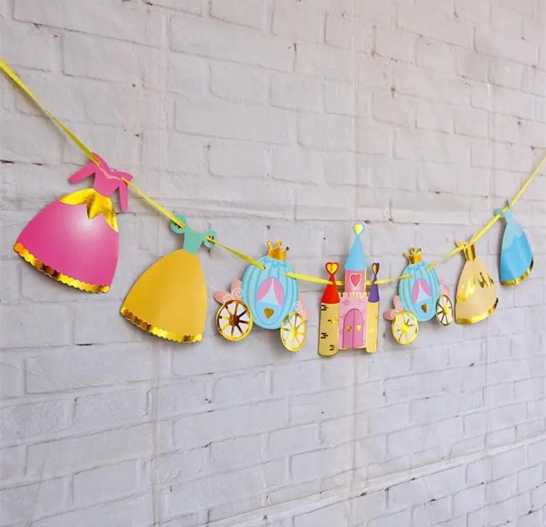 Princess Banner for Birthday Party, Princess Themed Birthday Party ...