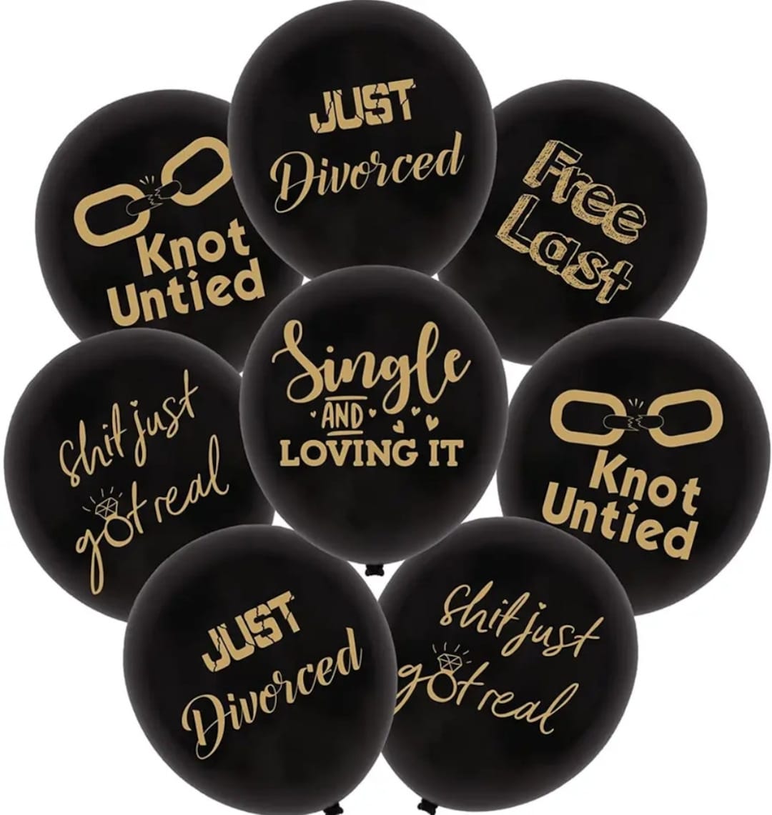15 Pieces Funny Divorce Balloons, Funny Divorced Party Decoration ...