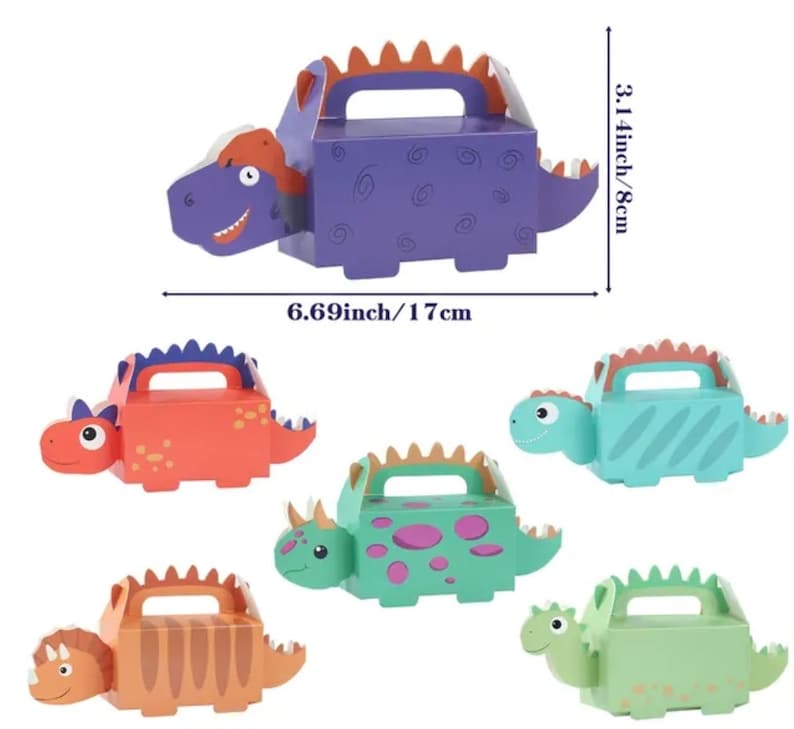 Dinosaur Candy Box, 12 Pcs Dinosaur Candy Box, Dinosaur Themed Party ...