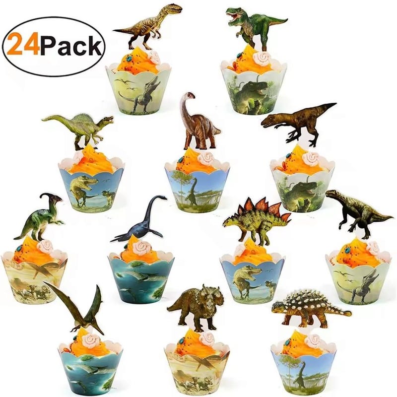 Dinosaur Cupcake Toppers - Etsy