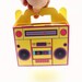 12 Pieces Pink or Yellow Music Boomboxes Radio Party Favor Box Party ...