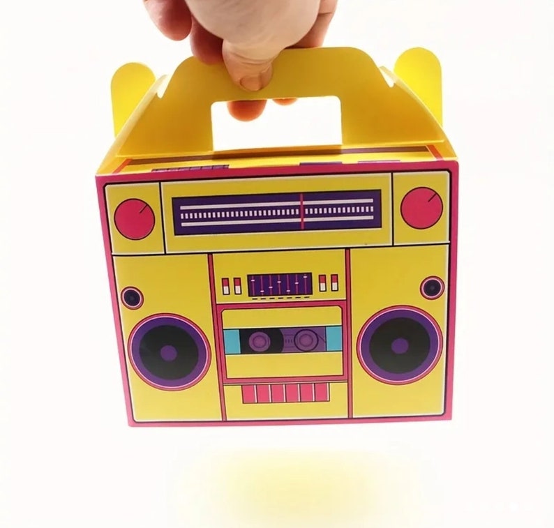 12 Pieces Pink or Yellow Music Boomboxes Radio Party Favor Box Party ...