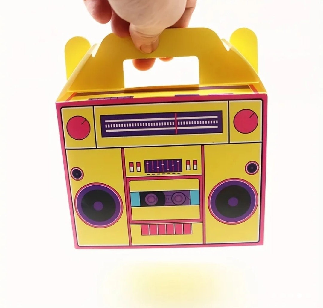 12 Pieces Pink or Yellow Music Boomboxes Radio Party Favor Box Party ...