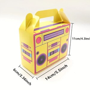 12 Pieces Pink or Yellow Music Boomboxes Radio Party Favor Box Party ...