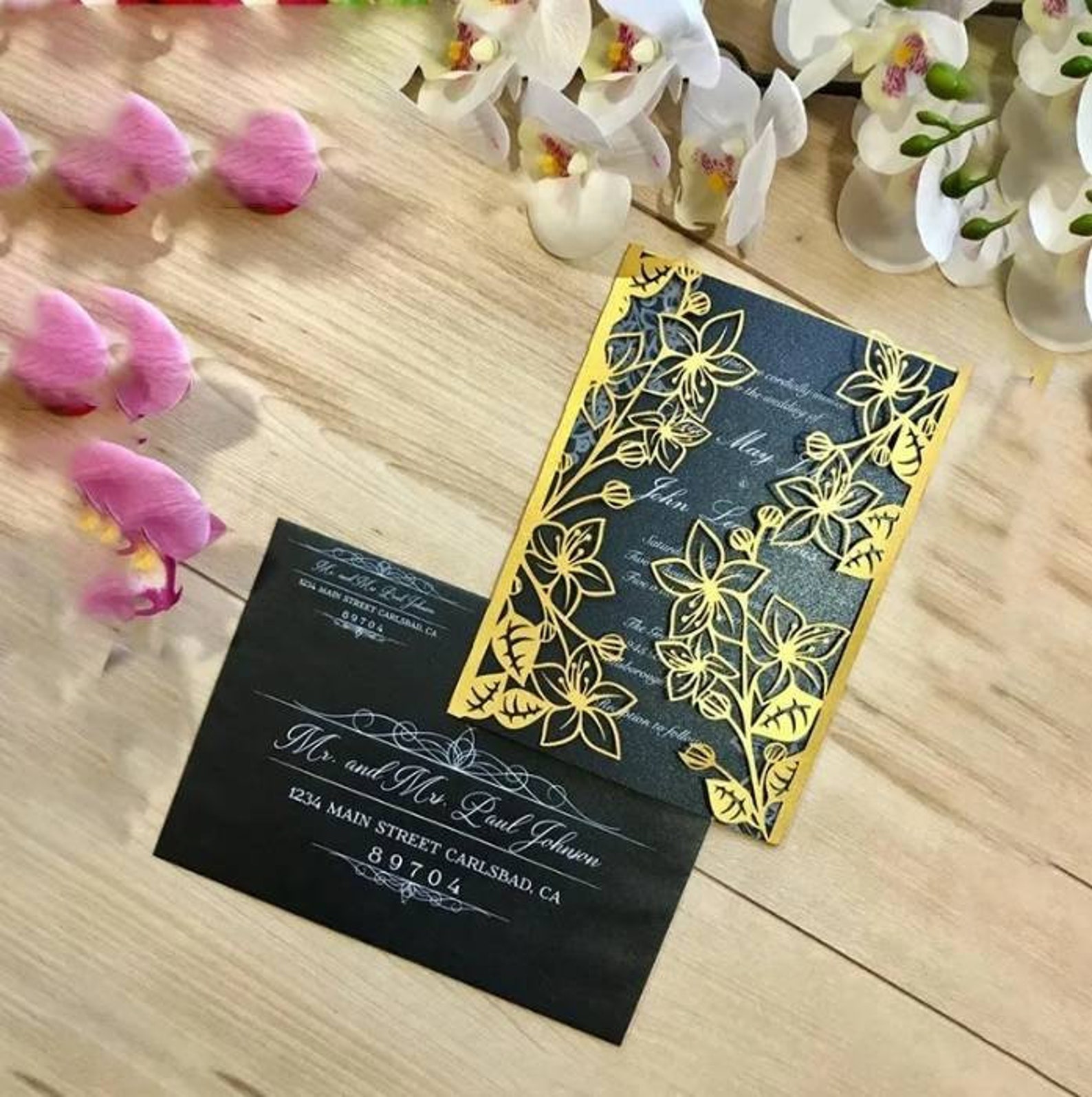 25 Wedding Invitation, Wedding Invitation Card, Wedding Party, Made to ...