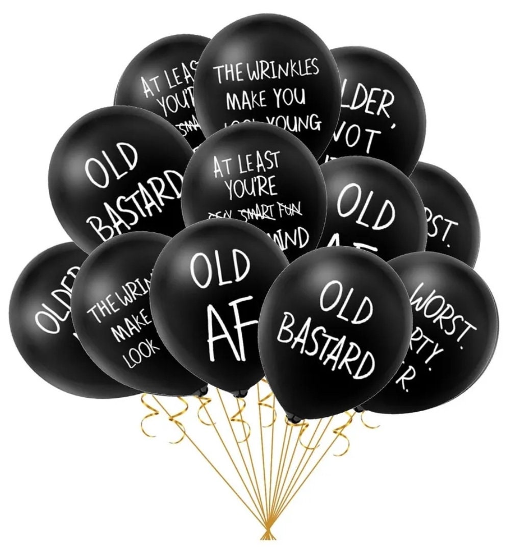 20 Pieces Funny Latex Balloons Birthday, Funny Balloons Message for ...