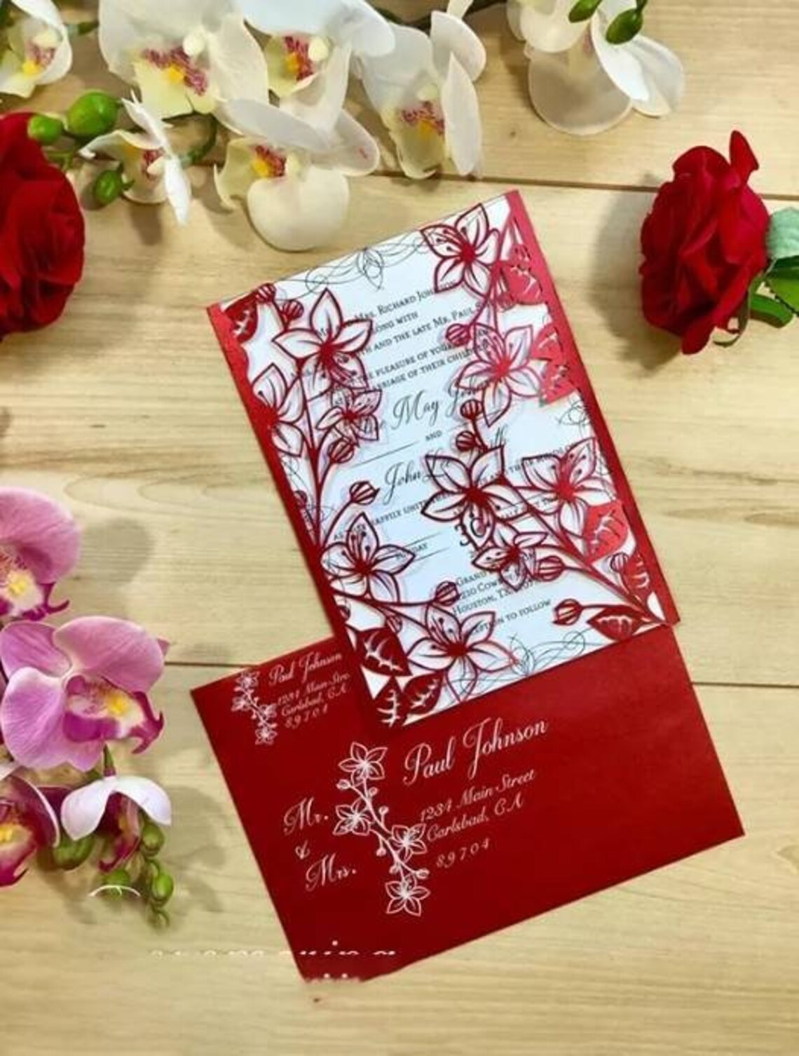 25 Wedding Invitation, Wedding Invitation Card, Wedding Party, Made to ...