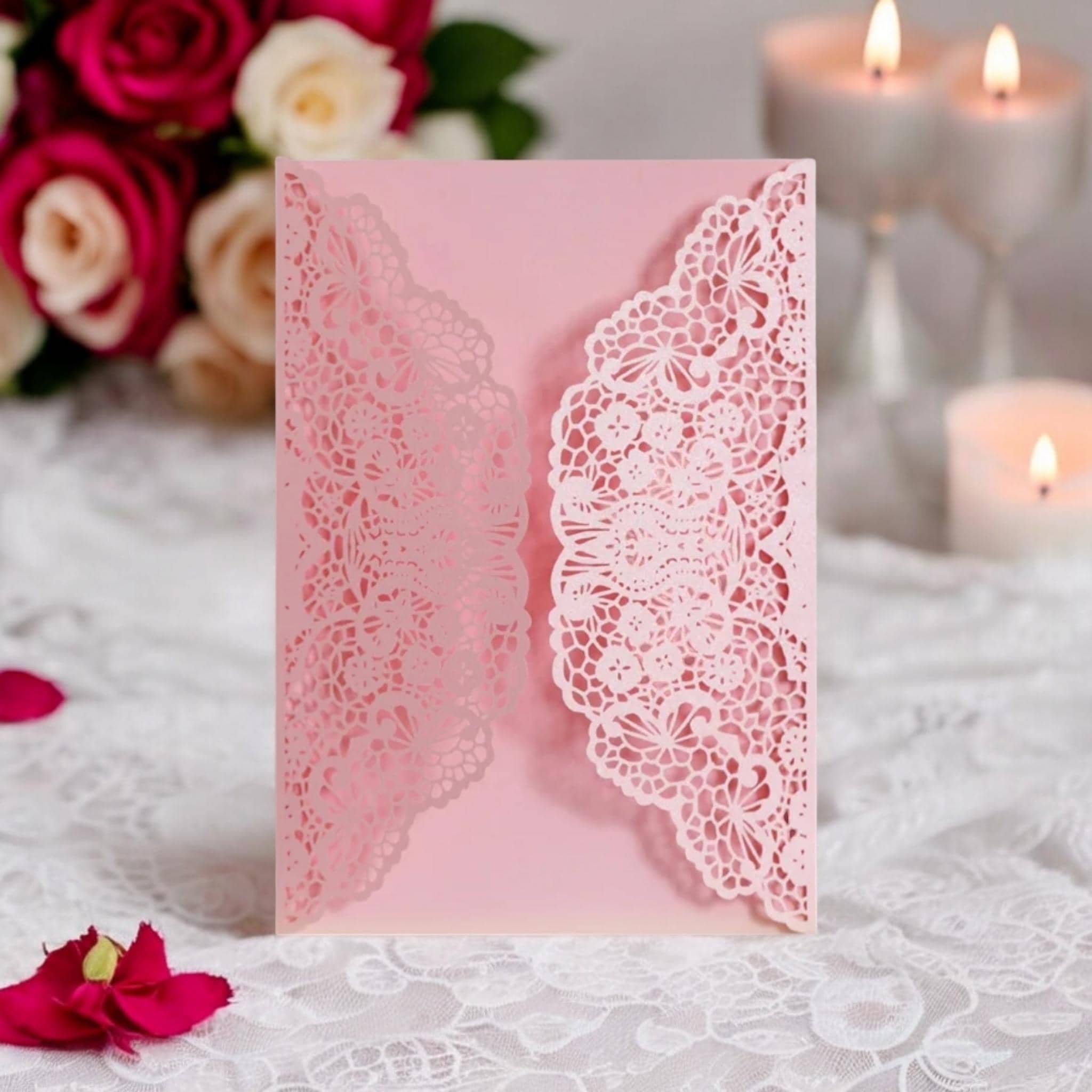 25 Pieces Invitation Card Cover, Diy Wedding Invitation Card Cover for ...