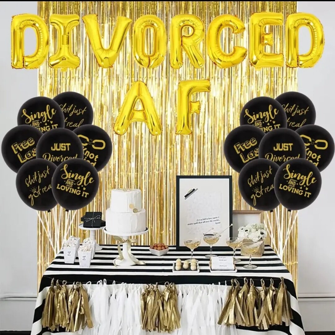 Divorced Party Decoration Set, Funny Divorced Party Decoration, Funny ...