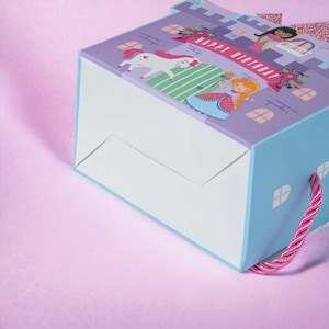 12 Pieces Princess or Prince Favor Box With Handle for Birthday ...