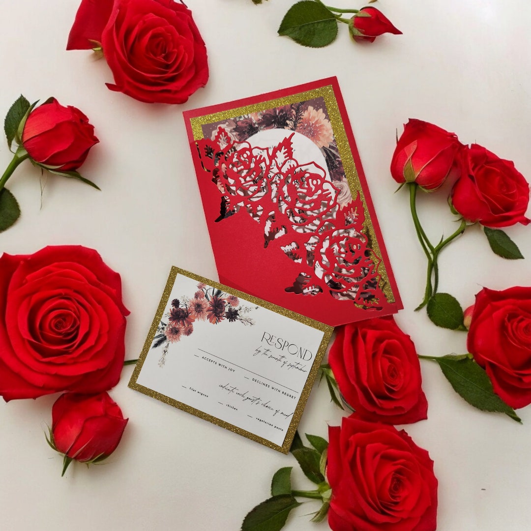 Wedding Card Invitation Set, Wedding Card for Invitation, Wedding Party ...
