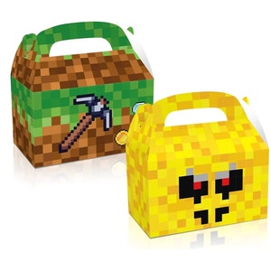 12 Pieces Minecraft Birthday Party Favor Box, Minecraft Birthday ...
