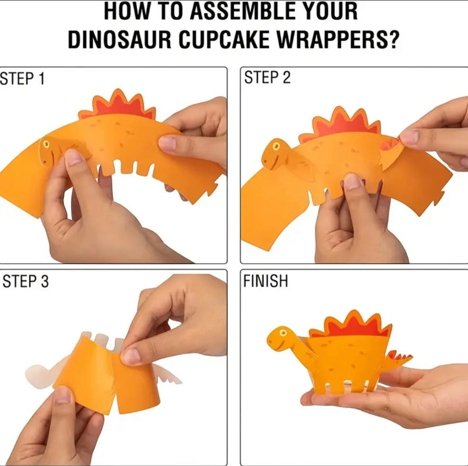 24 Pieces Dinosaur Cupcake Wrapper for Dinosaur Themed Birthday Party ...