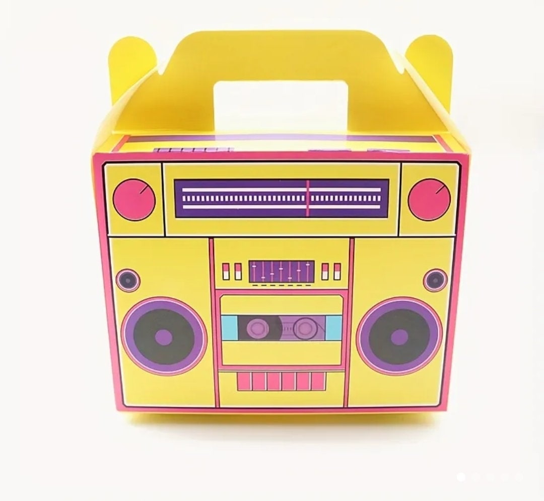 12 Pieces Pink or Yellow Music Boomboxes Radio Party Favor Box Party ...