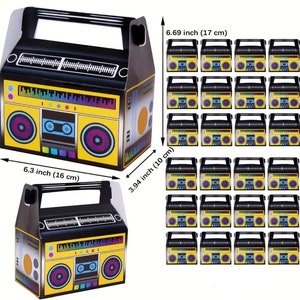 12 Pieces Pink or Yellow Music Boomboxes Radio Party Favor Box Party ...