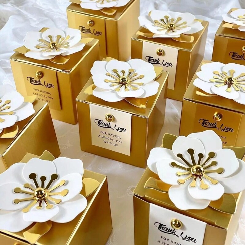 Gold Favor Box - Etsy