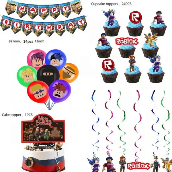 Roblox Party Supplies - Etsy