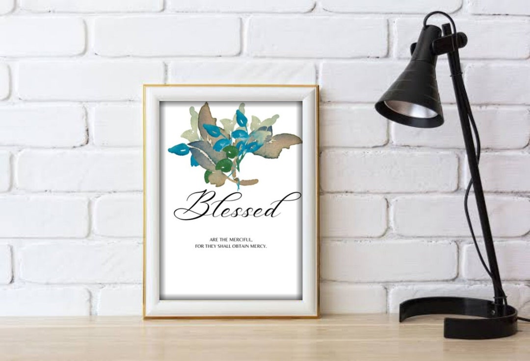 Digital Download Merciful Quote Minimalist Art Digital Blessed Quote ...