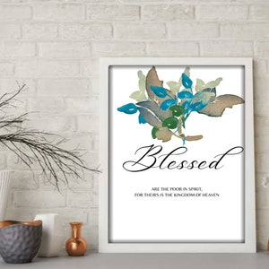 Printable Blessed Wall Art Decor Home Wall Art Digital - Etsy