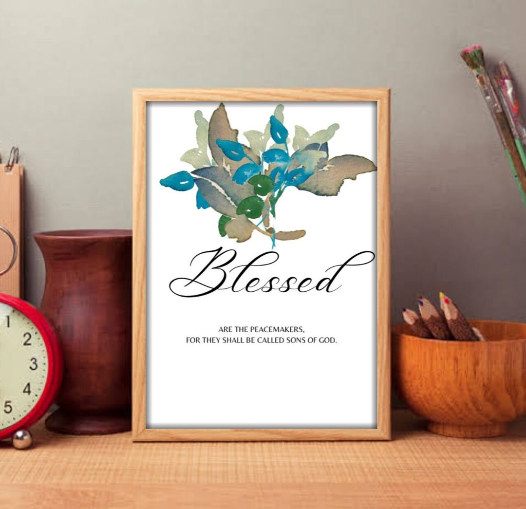 Minimalist Peacemakers Quote Art Decor Instant Download Minimal Peace ...