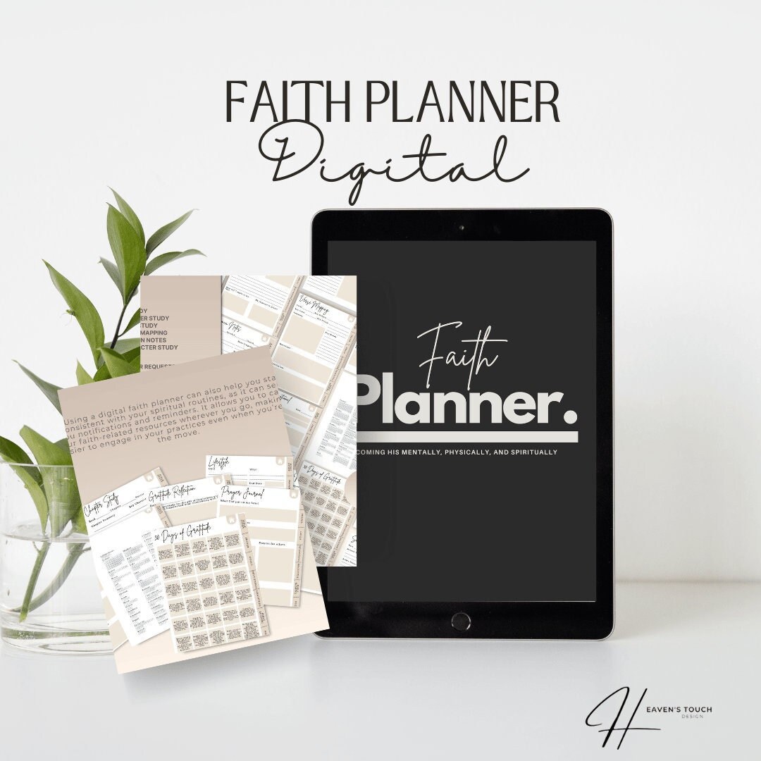 Faith Planner Scripture Mapping Daily Devotional Bible Tracker ...