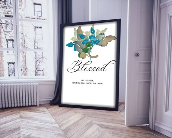 Printable Blessed Wall Art Decor Home Wall Art Digital - Etsy