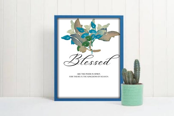 Printable Blessed Wall Art Decor Home Wall Art Digital - Etsy