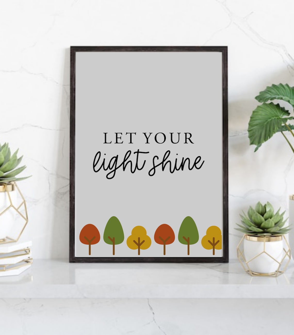 Instant Download Let Your Light Shine Wall Art Printable Christian Wall ...