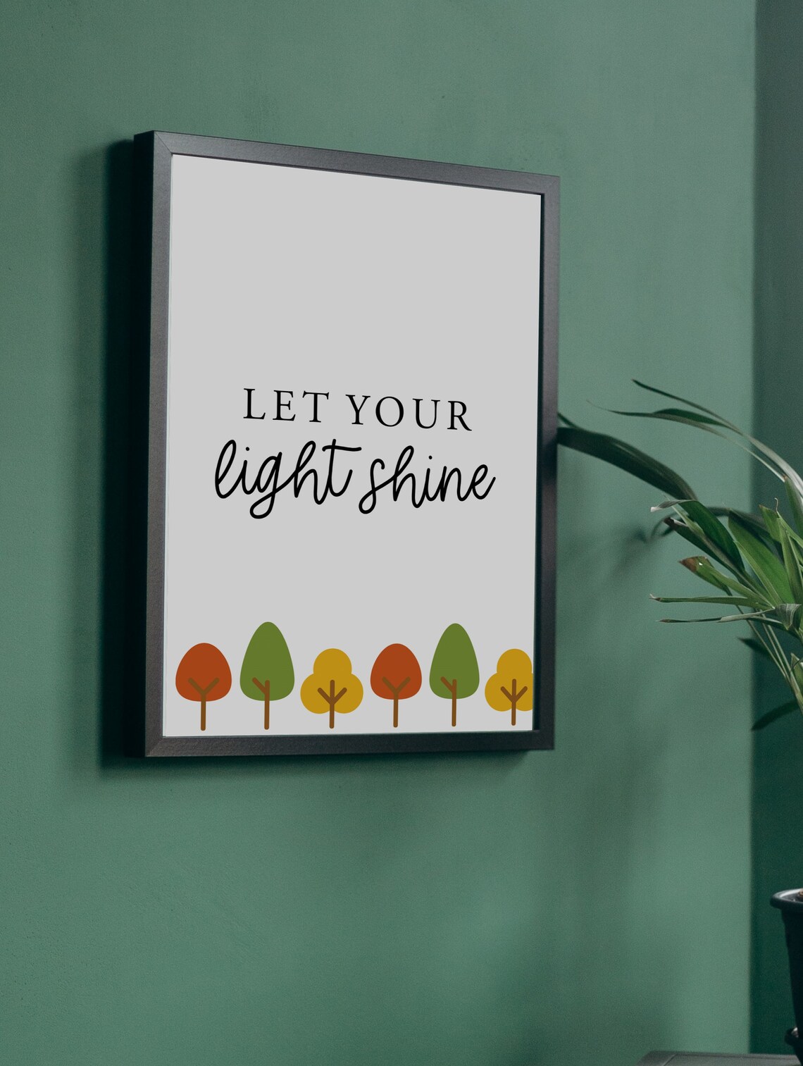Instant Download Let Your Light Shine Wall Art Printable Christian Wall ...