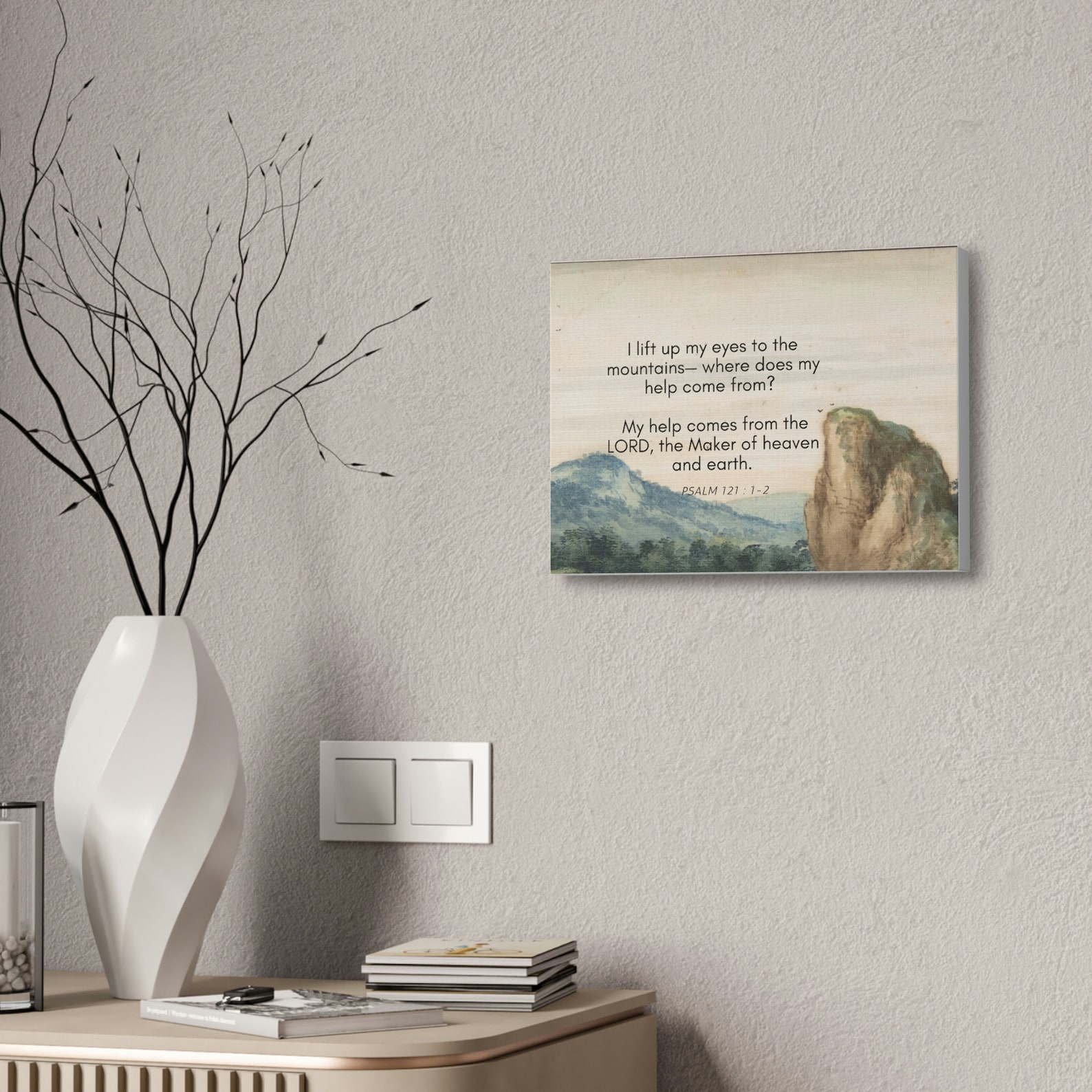 Bible Verse Farmhouse Poster Printable Psalm 121 Bible Verse Print Wall ...