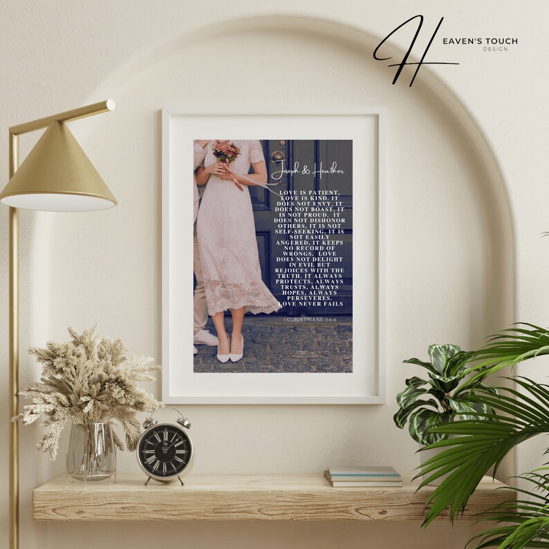 Couple Name Sign Christian Marriage Wall Art Christian - Etsy