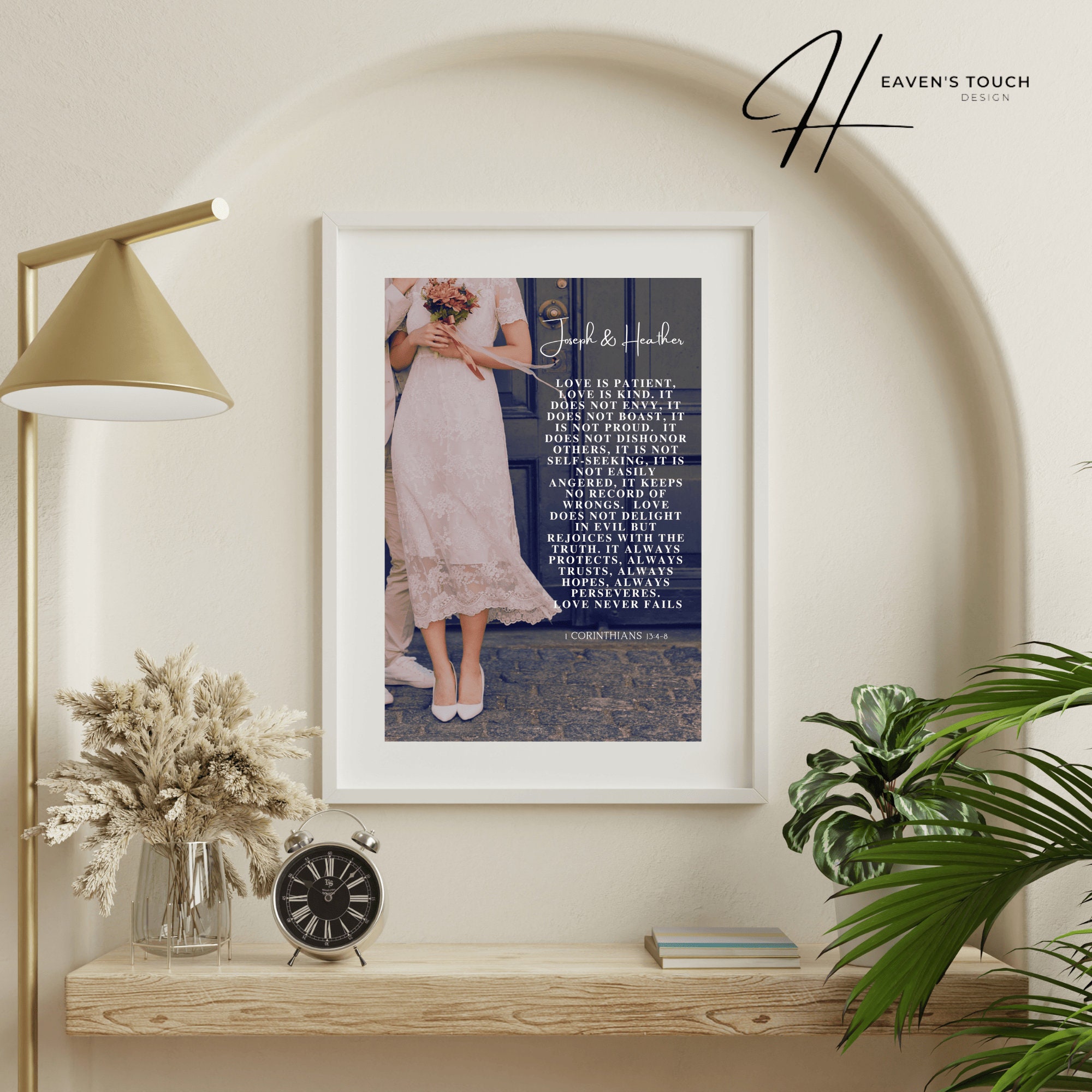 Couple Name Sign Christian Marriage Wall Art Christian - Etsy