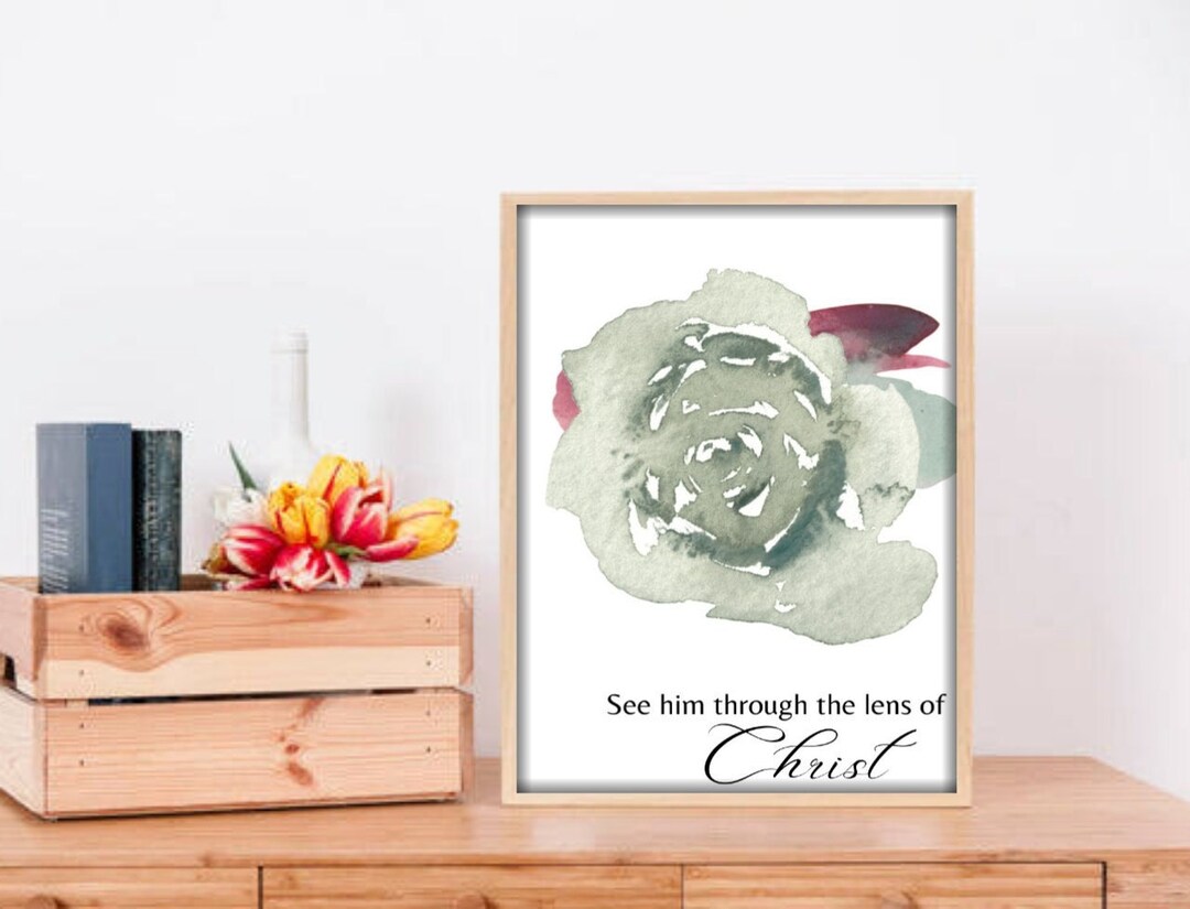 See Him Through the Lens of Christ Digital Christian Home Wall Art ...